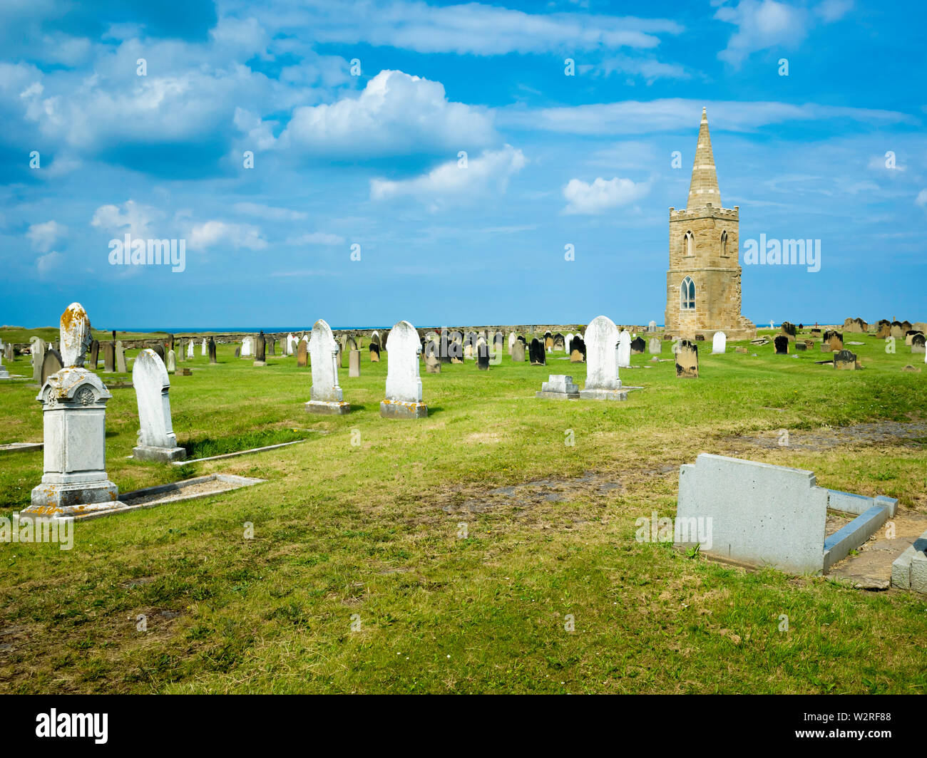 The tower and spire of St Germain's church Marske by the Sea a Grade 2 ...