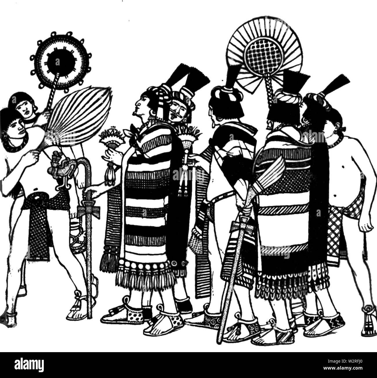 COM V1 D249 Arrival of the Aztec tribute collectors Stock Photo - Alamy