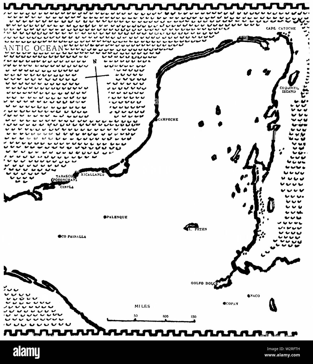 COM V2 D503 Map of Yucatan Stock Photo - Alamy