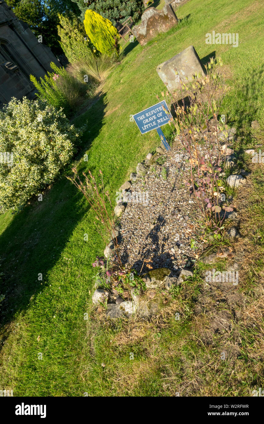 Grave of Little Nell Tong Church of St Bartholomew Stock Photo - Alamy