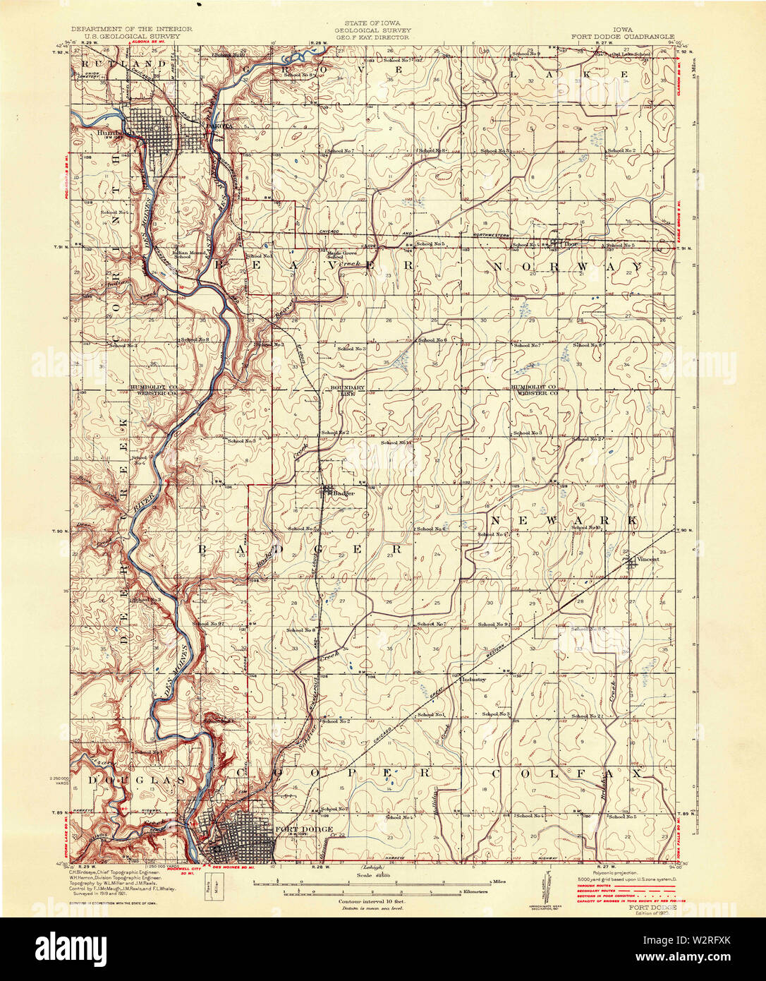 Fort dodge iowa map hi-res stock photography and images - Alamy