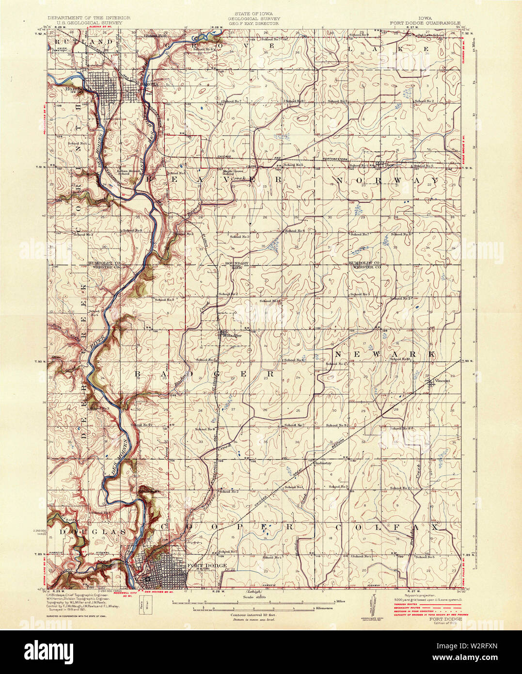 Fort dodge iowa map hi-res stock photography and images - Alamy