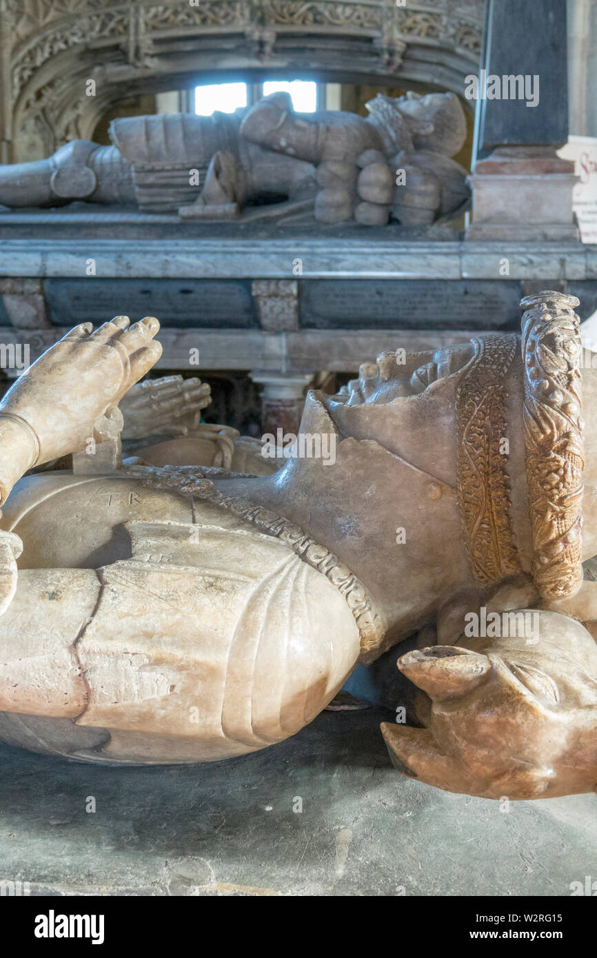 Medieval tombs, Tong Church of St Bartholomew Stock Photo - Alamy