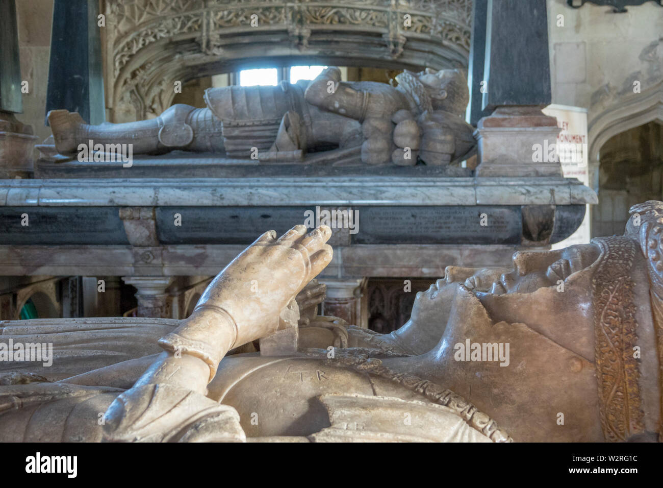 Medieval tombs, Tong Church of St Bartholomew Stock Photo - Alamy