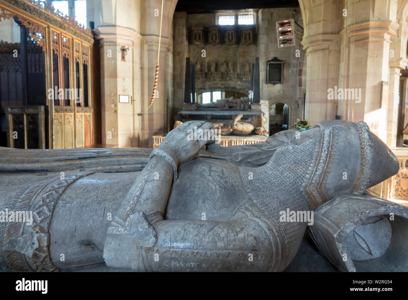 Medieval tombs, Tong Church of St Bartholomew Stock Photo - Alamy