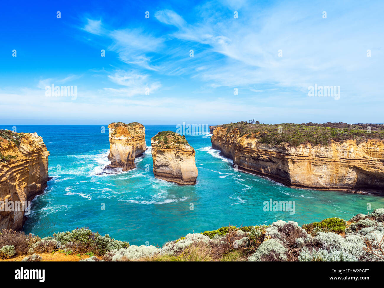 The Razorback rock in Port Campbell National Park, Victoria, Australia ...
