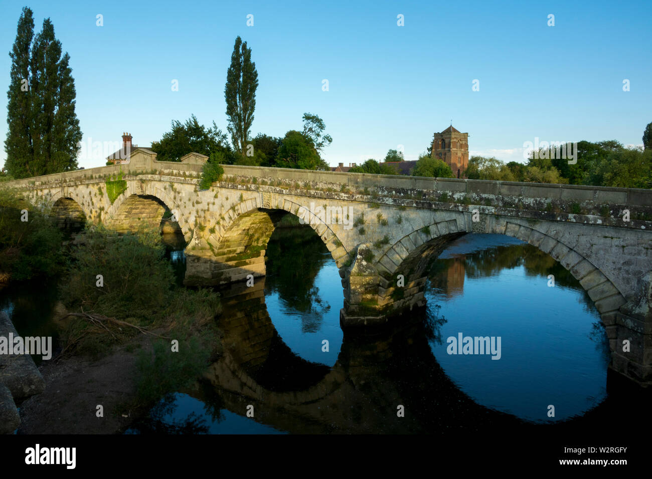 A former road bridge, known as Old Atcham Bridge Stock Photo - Alamy