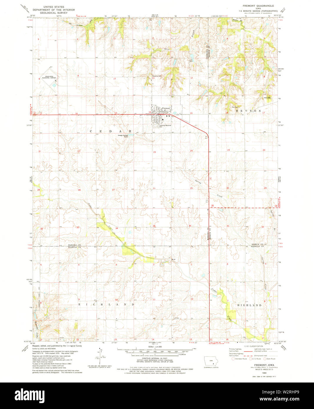 Fremont iowa map hi-res stock photography and images - Alamy