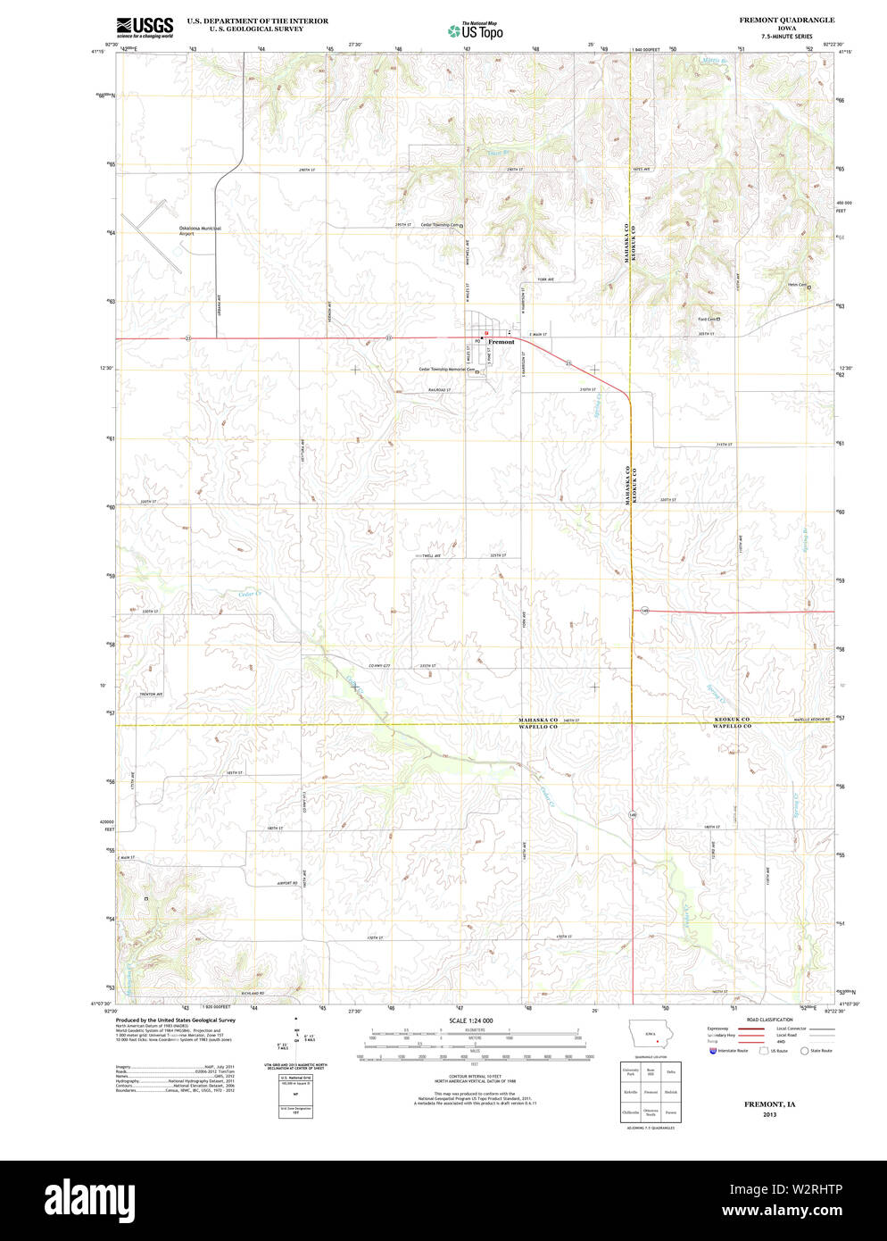 Fremont iowa map hi-res stock photography and images - Alamy