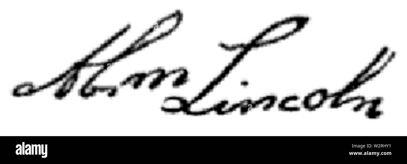 Capt Abraham Lincoln signature Stock Photo - Alamy