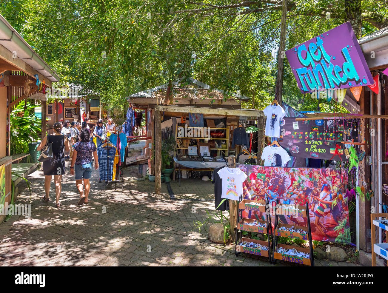 Stalls at Kuranda Original Rainforest Markets, Kuranda, Atherton ...