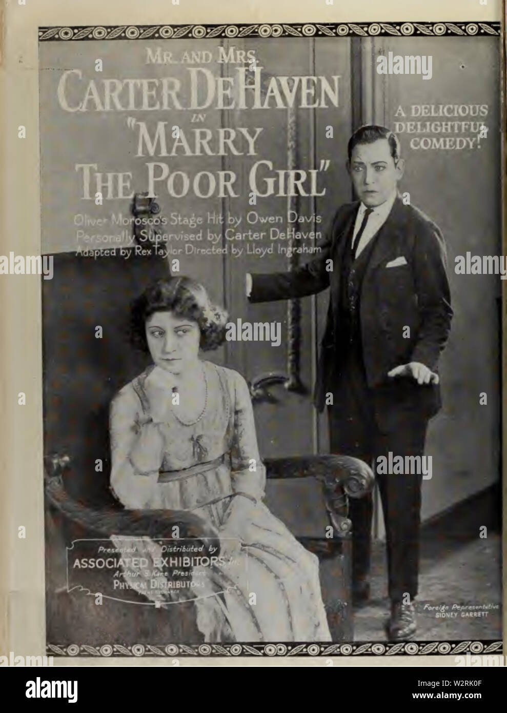 Carter DeHaven in Marry the Poor Girl by Lloyd Ingraham Film Daily 1922 ...