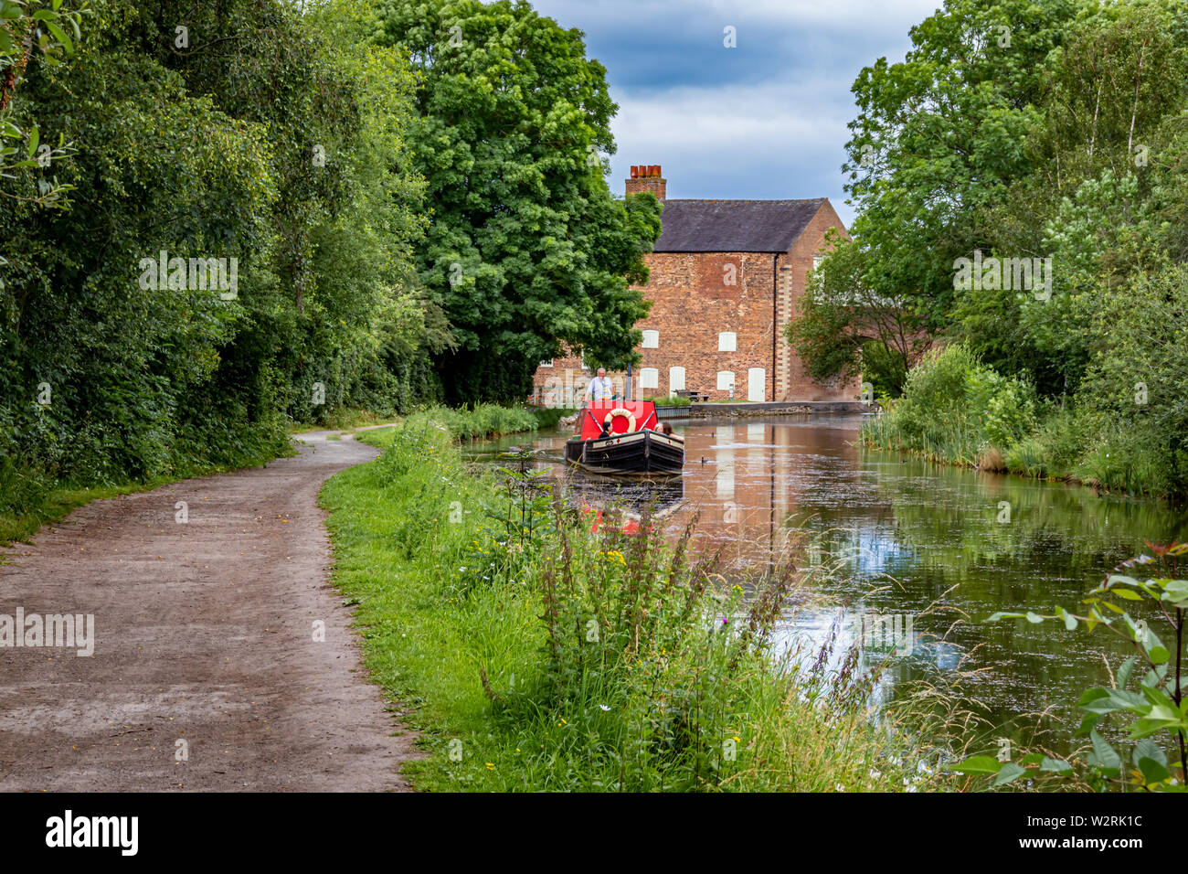 Canal Narrowboat on the Ashby Canal at Moira Furnace Museum near ...