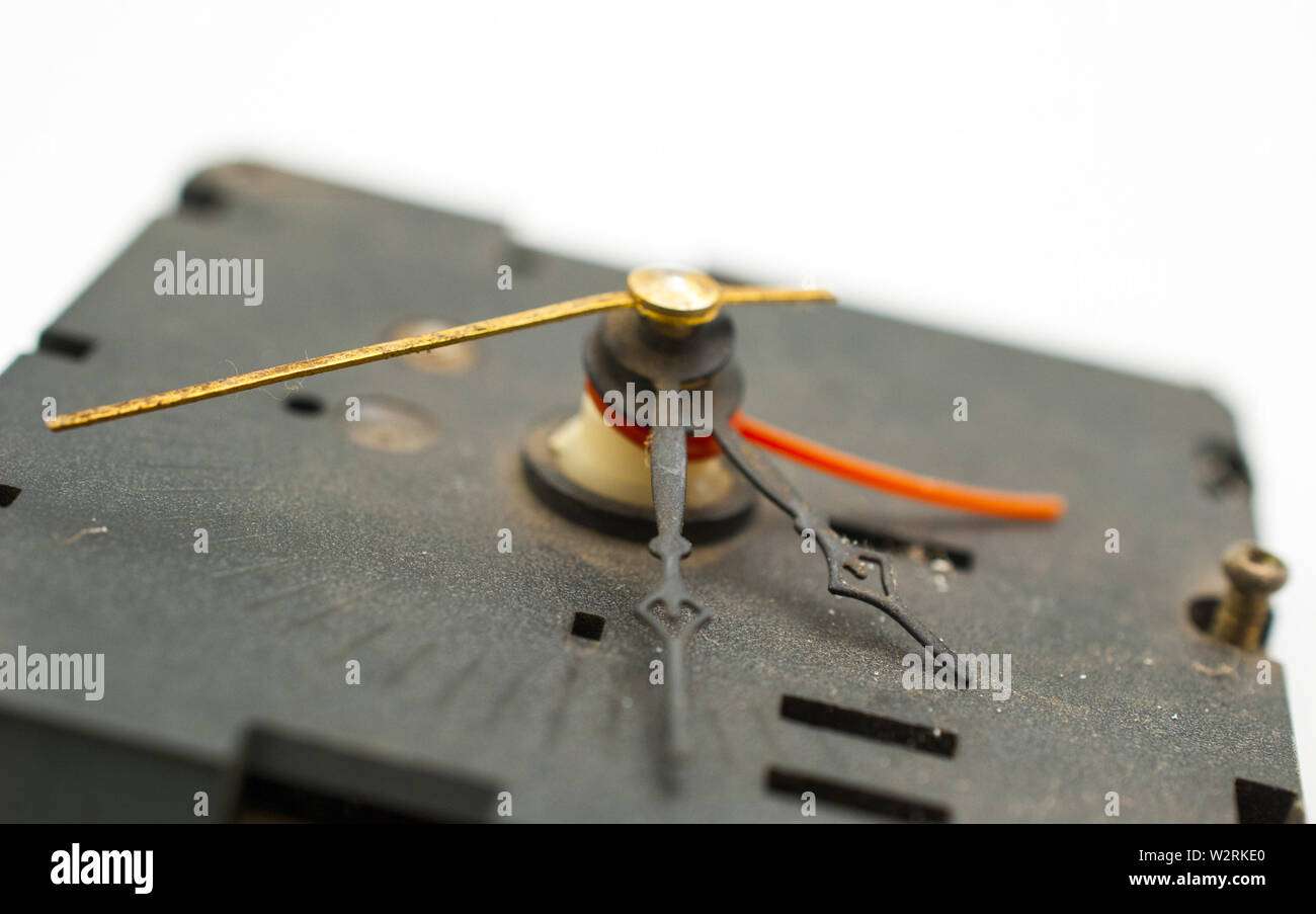 old plastic quartz alarm clock image Stock Photo - Alamy