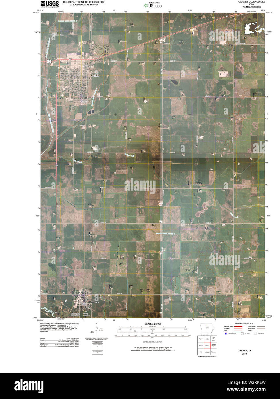 Garner iowa map hi-res stock photography and images - Alamy