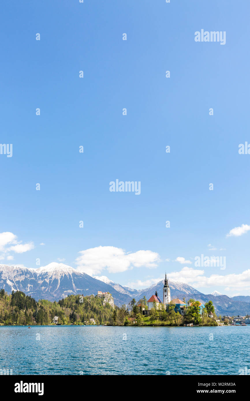 Beautiful spring landscape at Lake Bled, Slovenia Stock Photo - Alamy