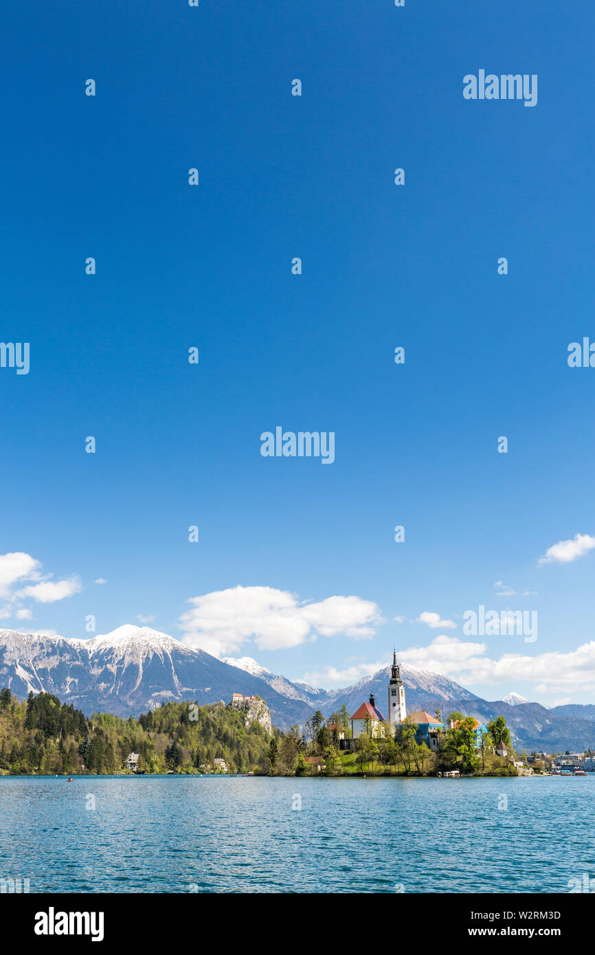 Beautiful spring landscape at Lake Bled, Slovenia Stock Photo - Alamy