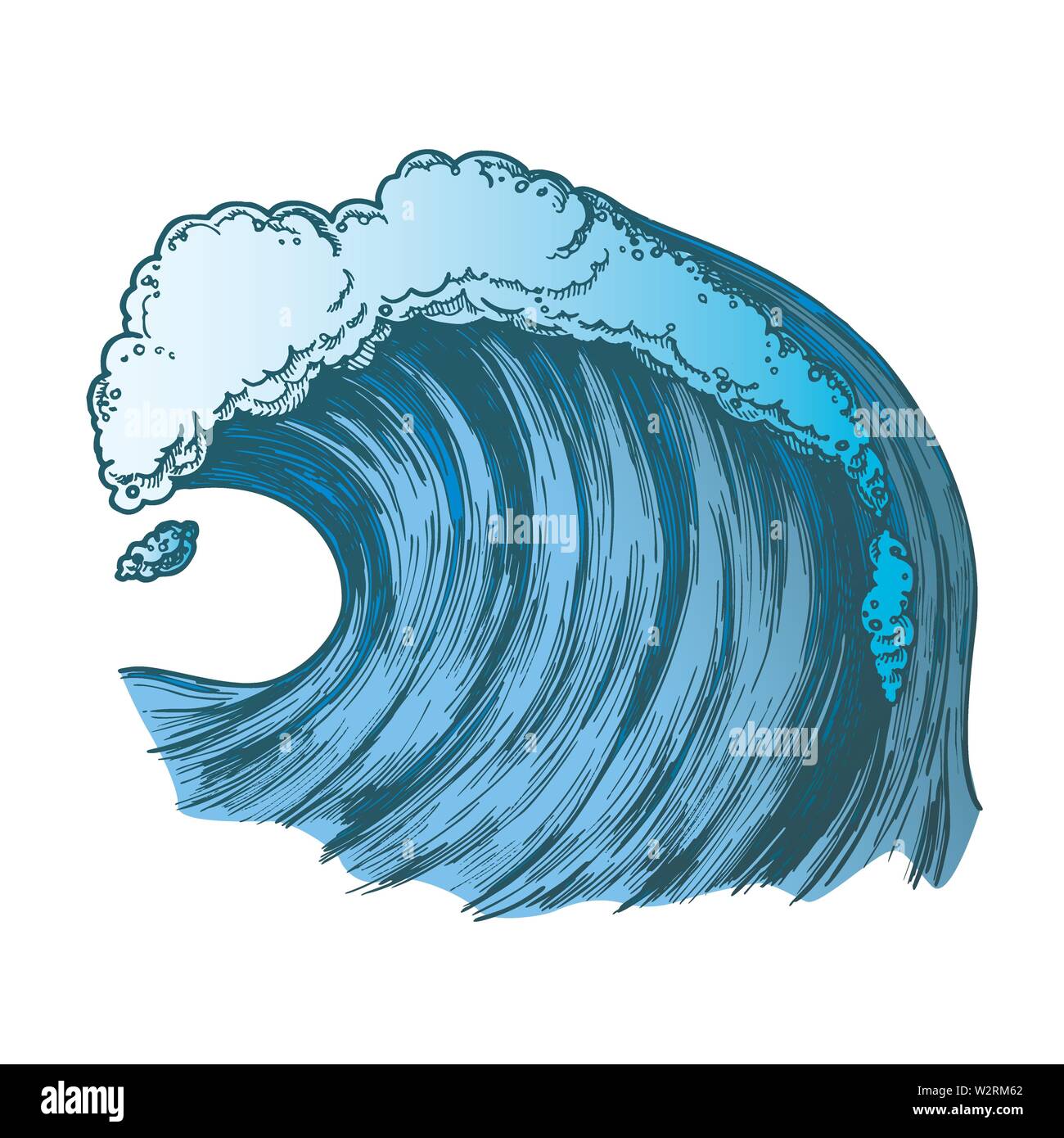 Foamy sea wave Cut Out Stock Images & Pictures - Alamy