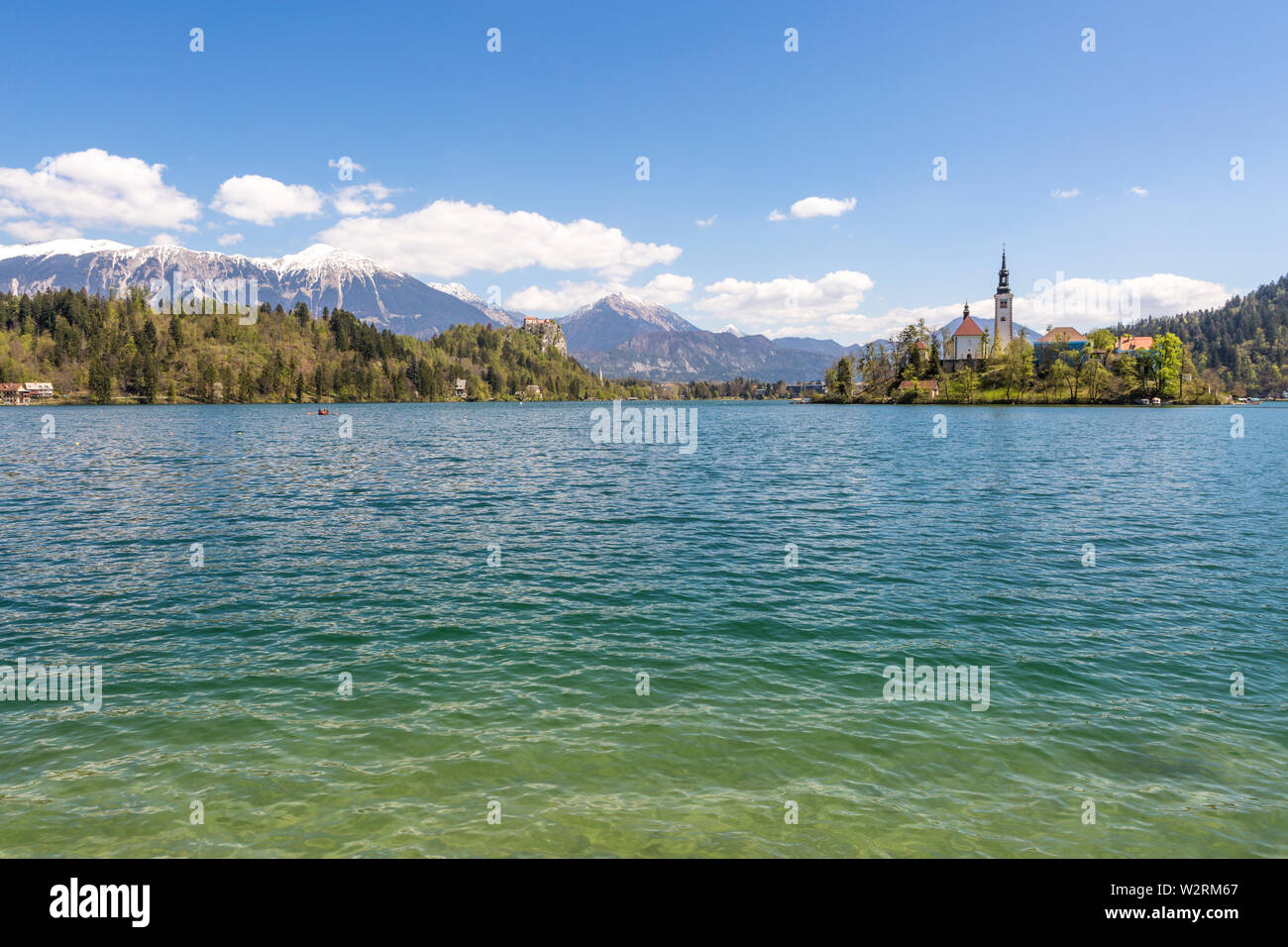Beautiful spring landscape at Lake Bled, Slovenia Stock Photo - Alamy