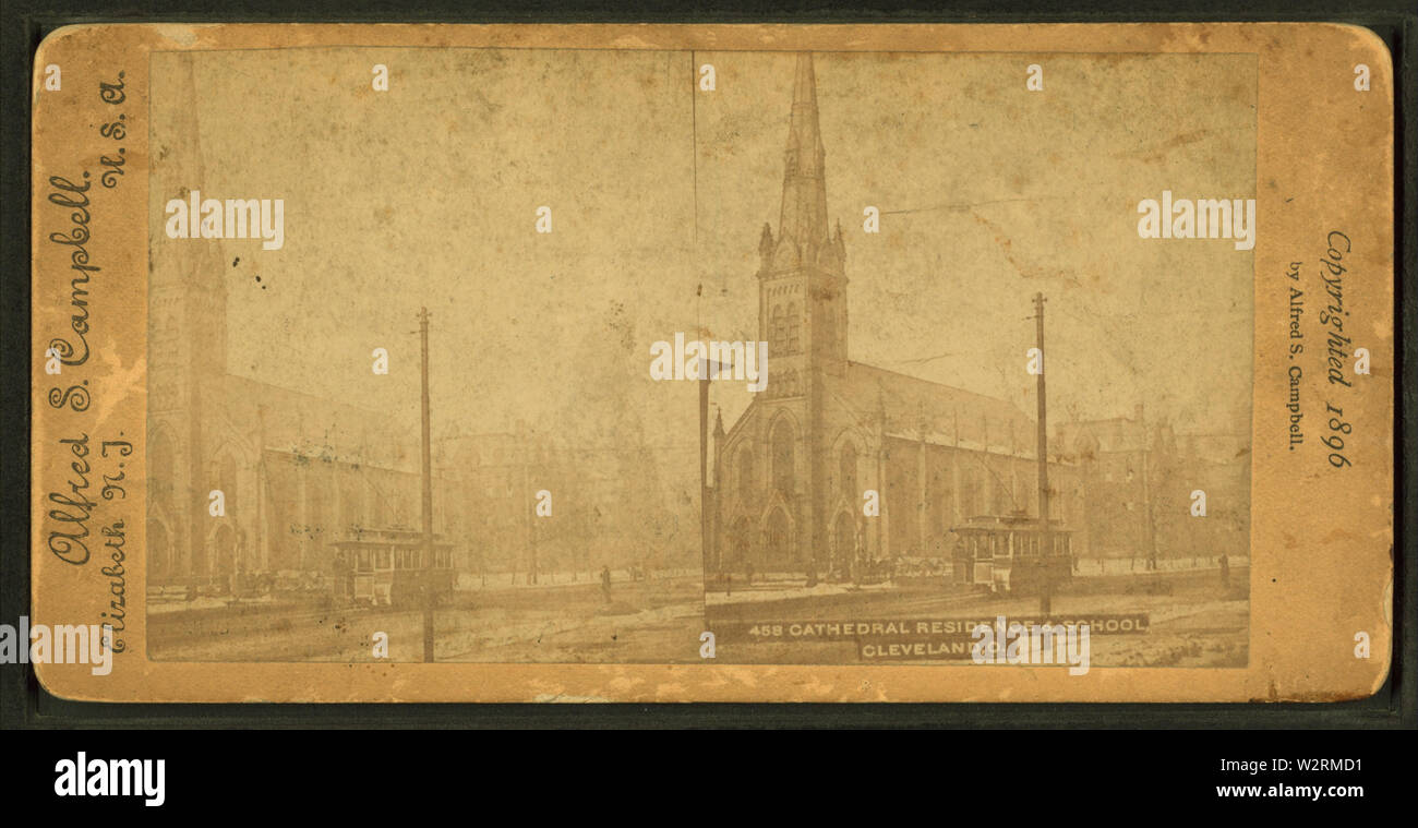 Cathedral residence & school, Cleveland, O, by Alfred S Campbell Stock ...