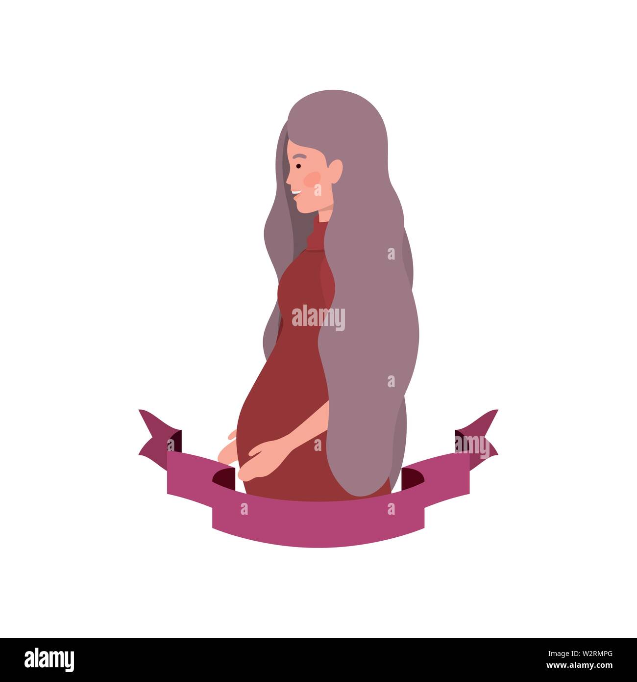 Beautiful pregnant woman baby Stock Vector Images - Alamy