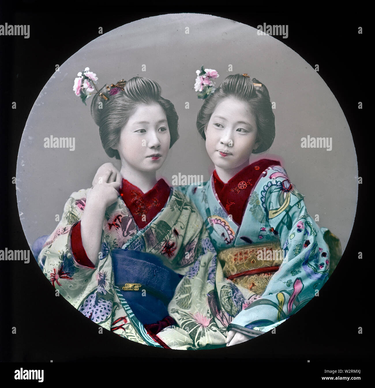 [ 1890s Japan - Two Maiko (Apprentice Geisha) ] — Two maiko, apprentice ...