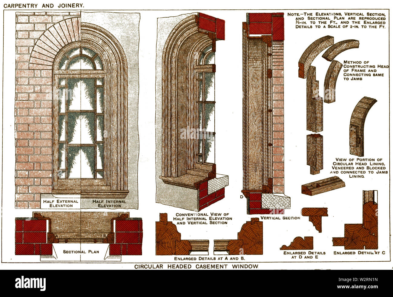 Cc&j-plate1--circular headed casement window Stock Photo - Alamy