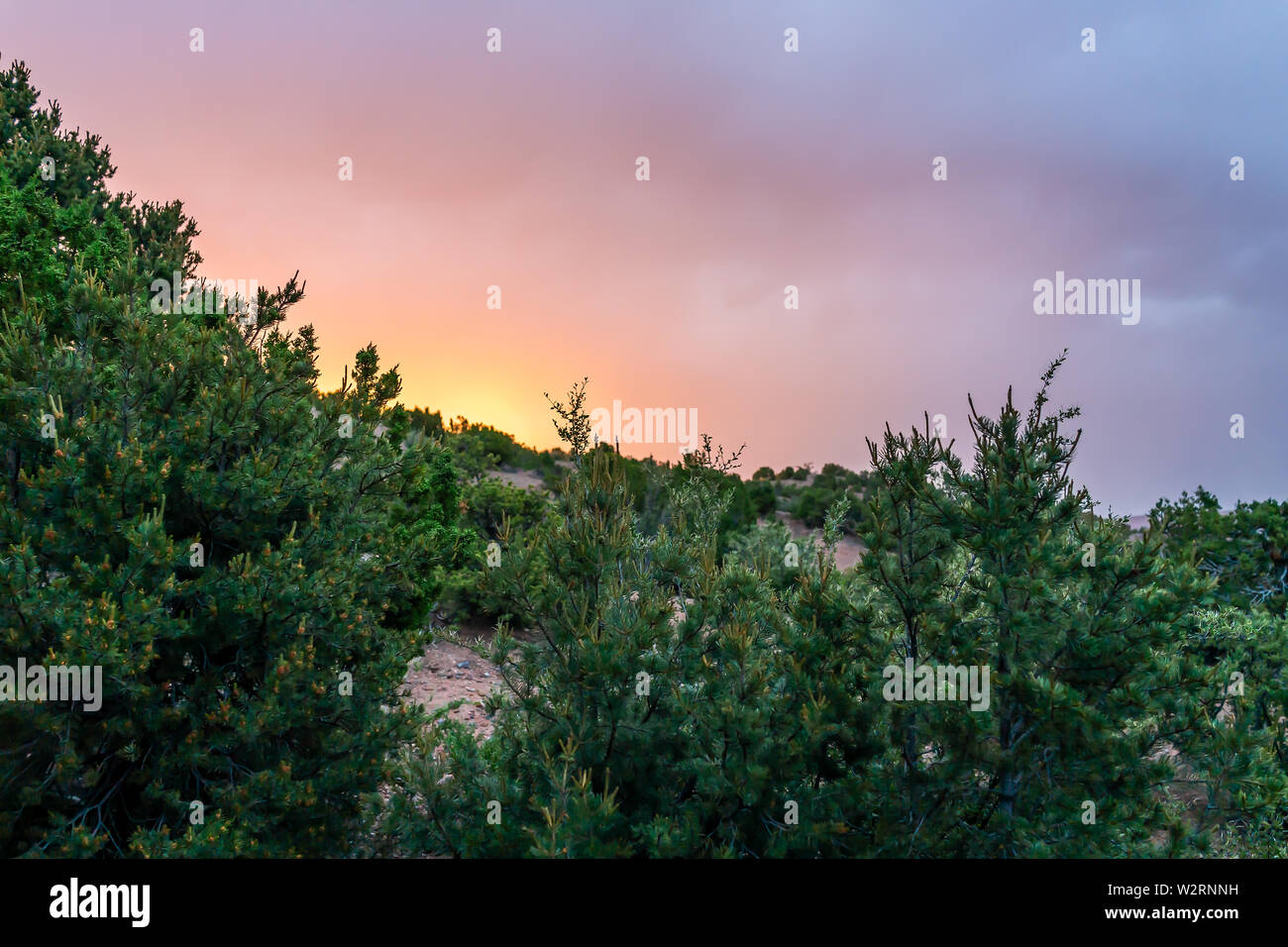 Santa fe sunset sky blue hi-res stock photography and images - Alamy