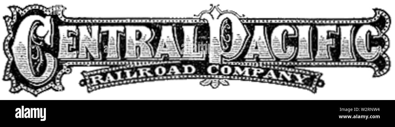 Central pacific railroad logo Stock Photo - Alamy