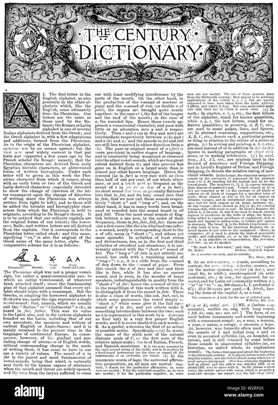 Vintage dictionary page definition Black and White Stock Photos ...