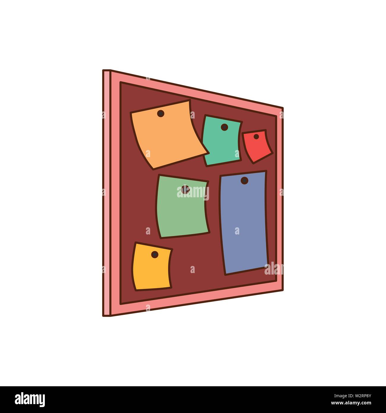 Cork board blank notes Stock Vector Images - Alamy