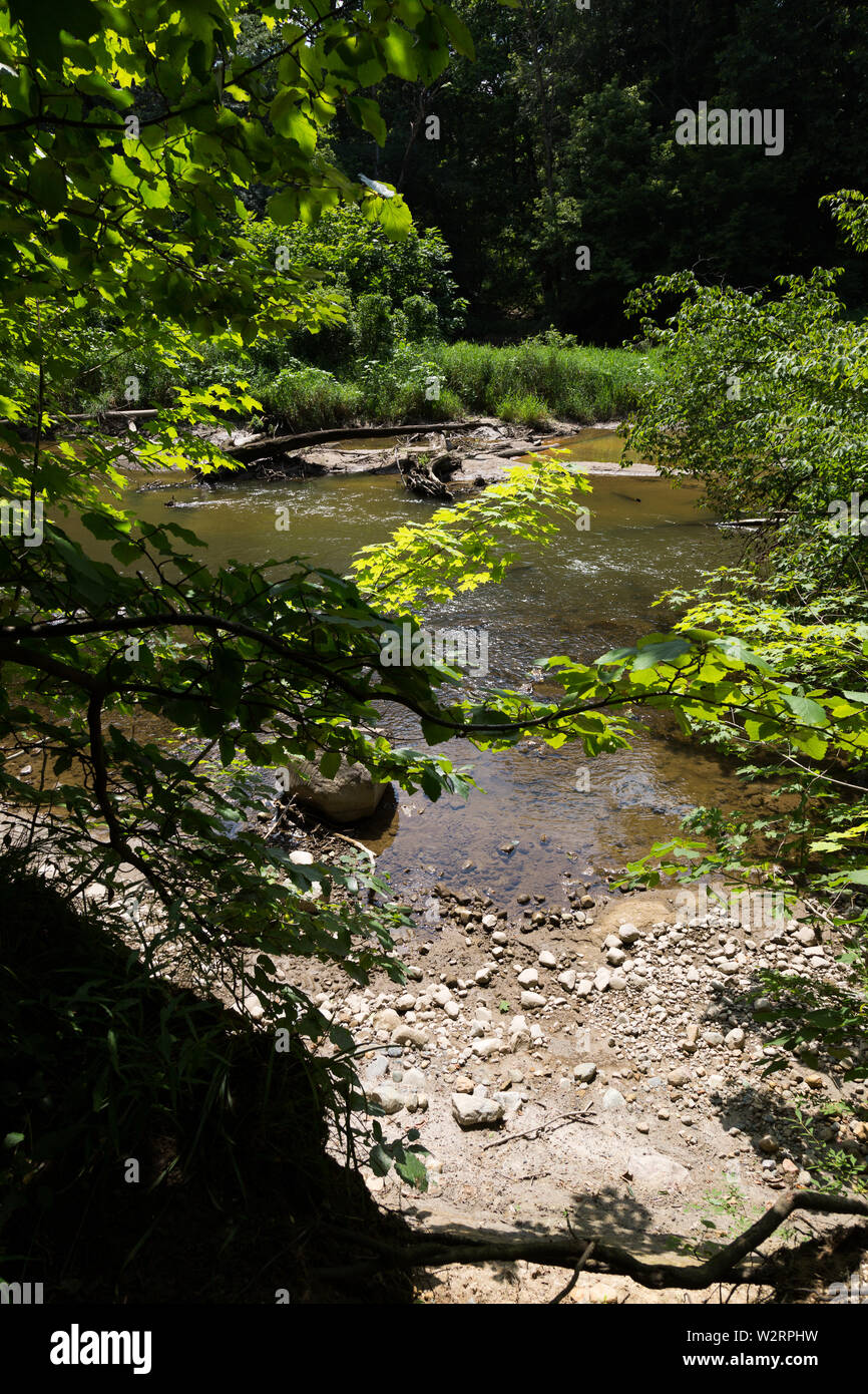 Cedar Creek meanders through peaceful Metea County Park in Allen County ...