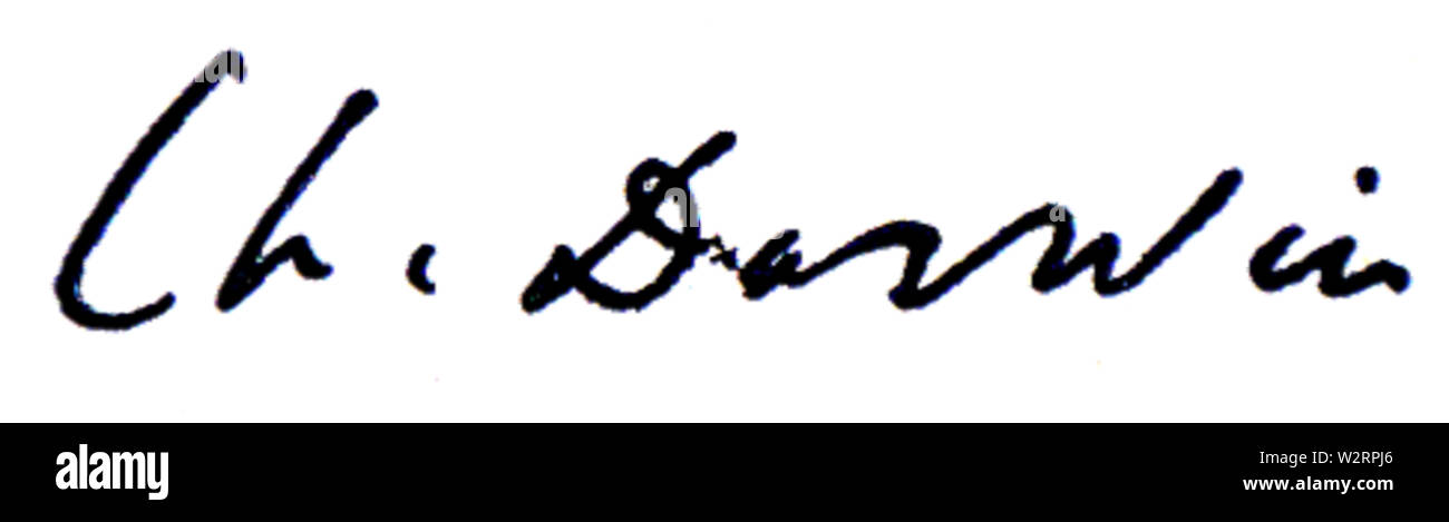 Charles Darwin (signature Stock Photo - Alamy