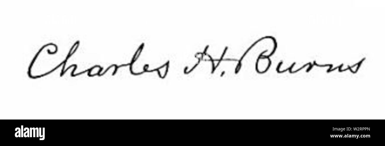 Charles H Burns signature Stock Photo - Alamy