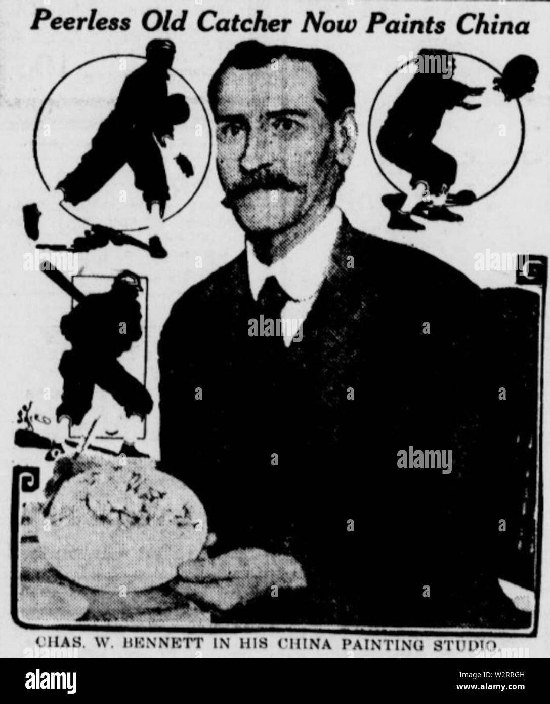 Charlie Bennett in China Painting Studio Stock Photo - Alamy