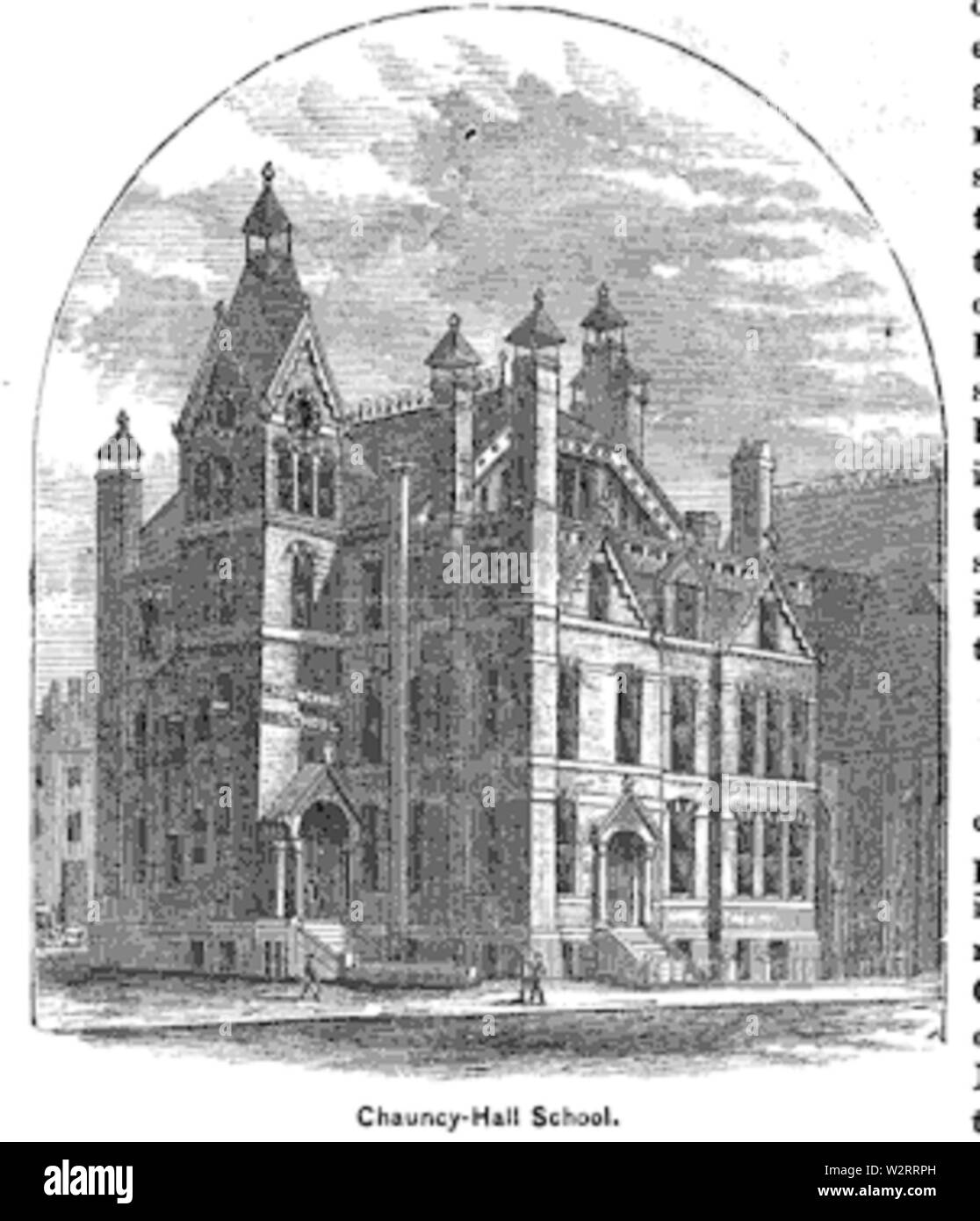 ChauncyHallSchool Boston Bacon 1886 Stock Photo - Alamy