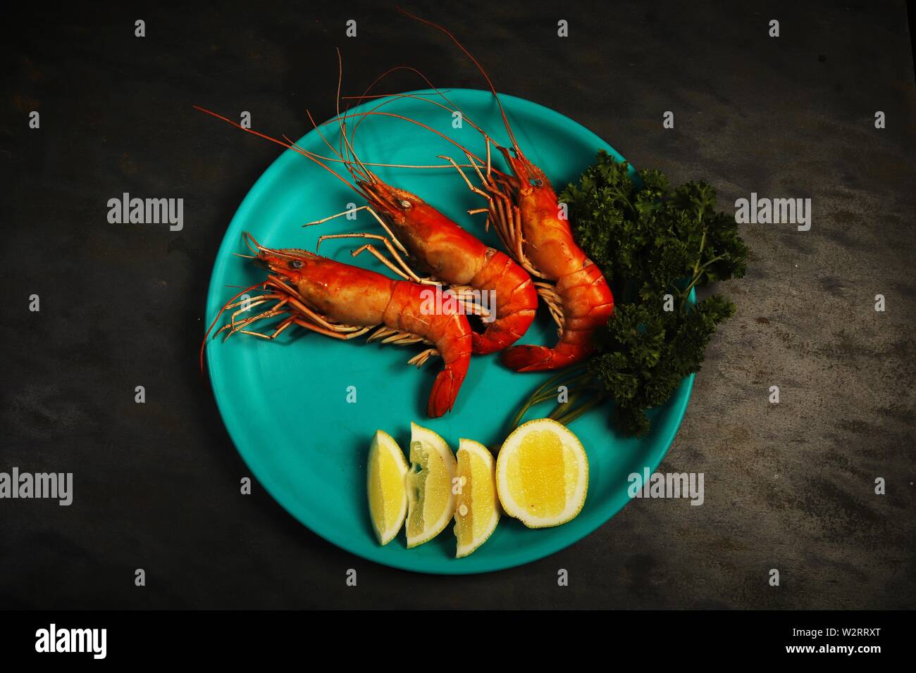 prawns photo clicked in a studio with lighting Stock Photo - Alamy