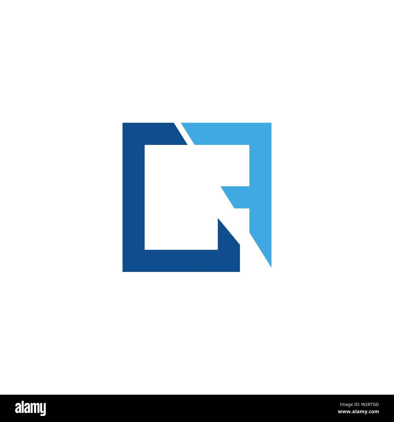 Simple Modern Initial Logo Vector CF Design Stock Vector Image & Art ...