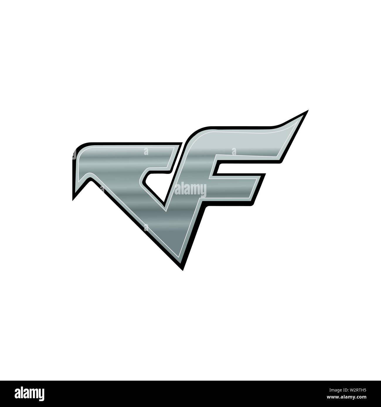 Simple Modern Initial Logo Vector CF Design Stock Vector Image & Art ...