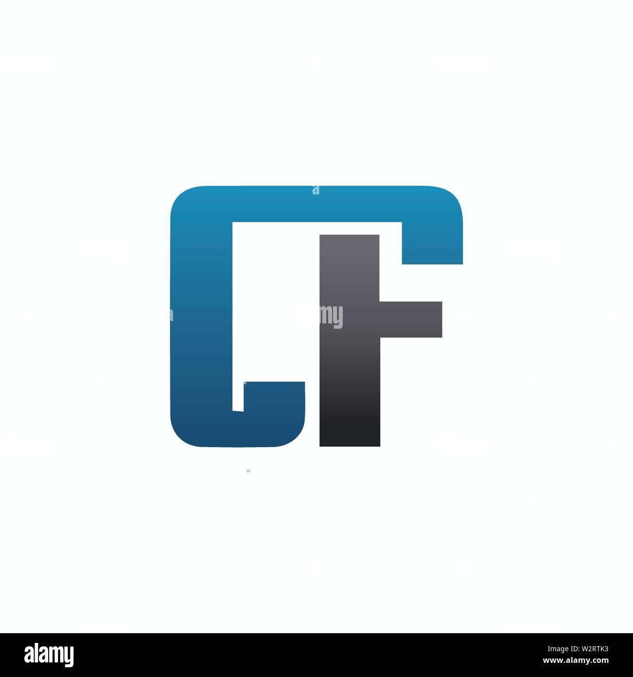 Simple Modern Initial Logo Vector CF Design Stock Vector Image & Art ...