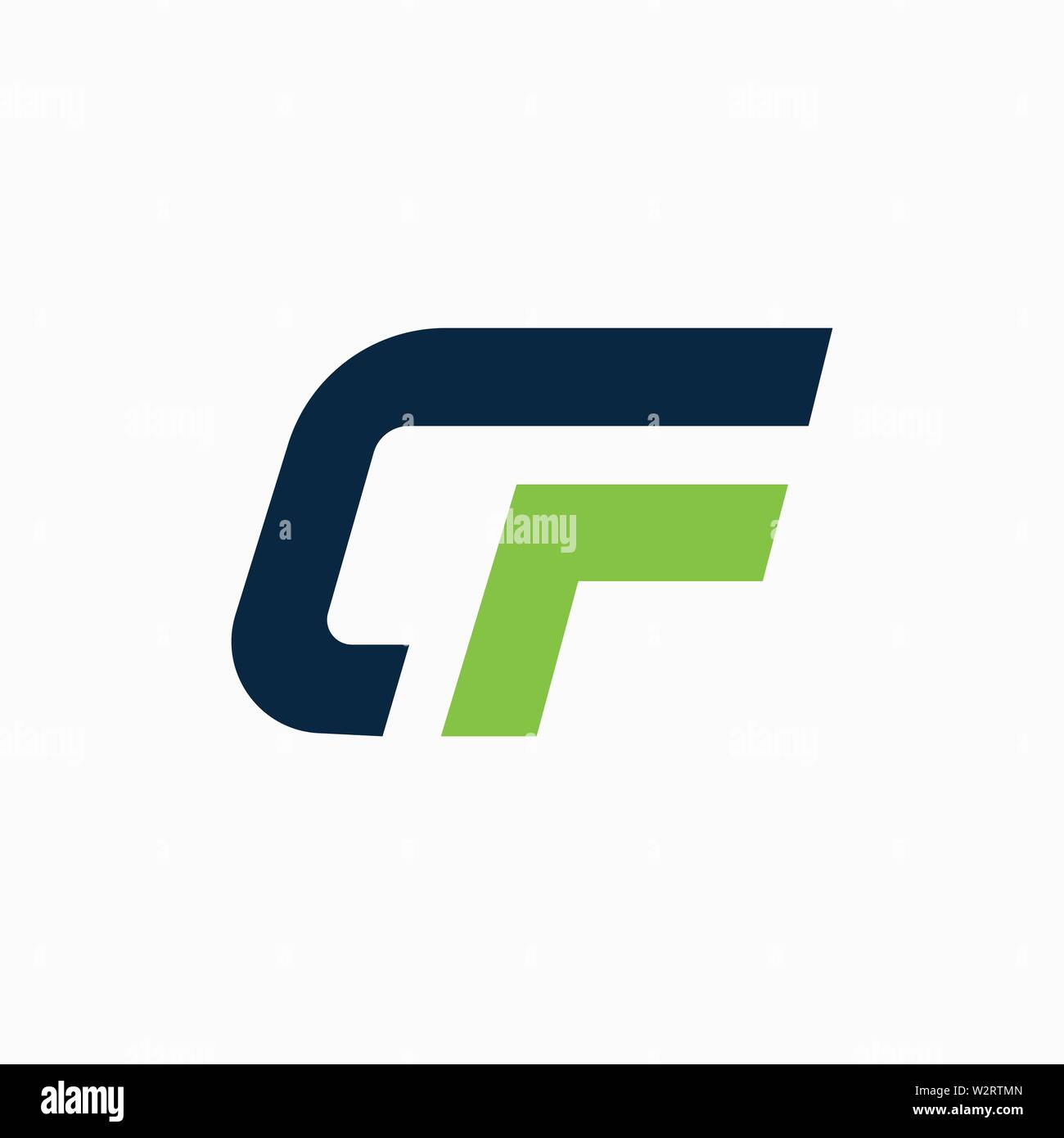 Simple Modern Initial Logo Vector CF Design Stock Vector Image & Art ...