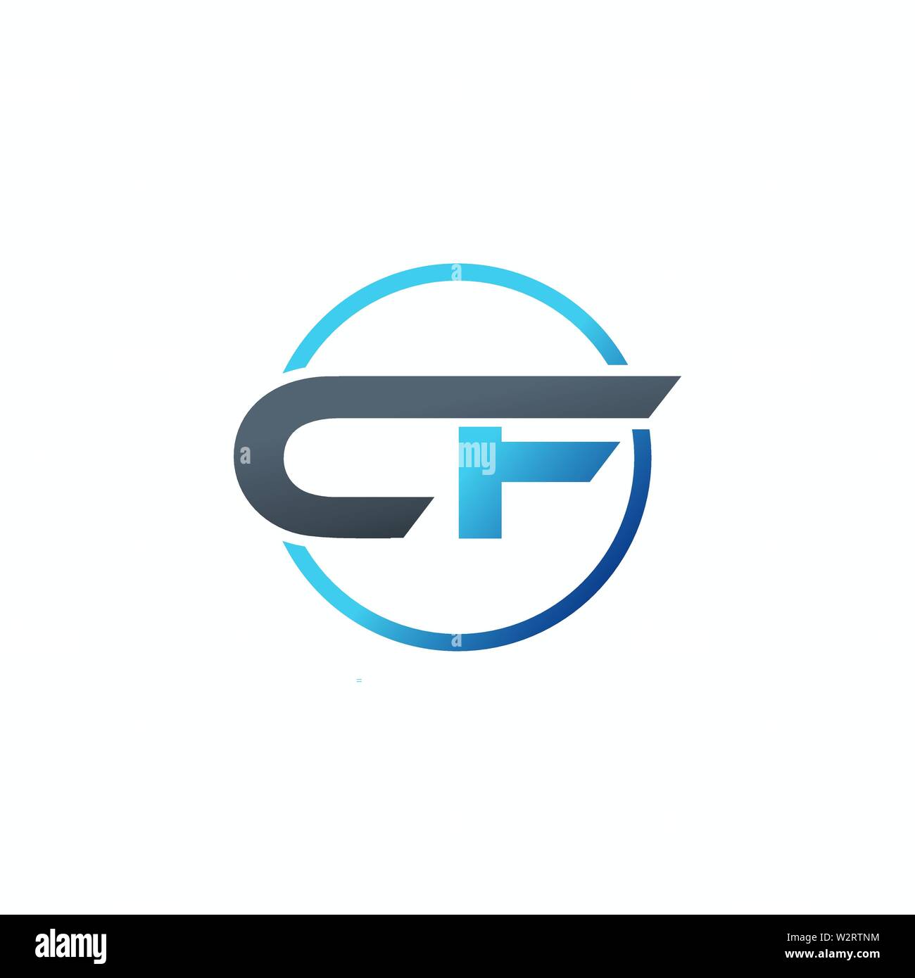 Simple Modern Initial Logo Vector CF Design Stock Vector Image & Art ...