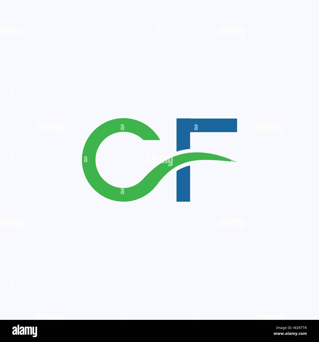Simple Modern Initial Logo Vector CF Design Stock Vector Image & Art ...