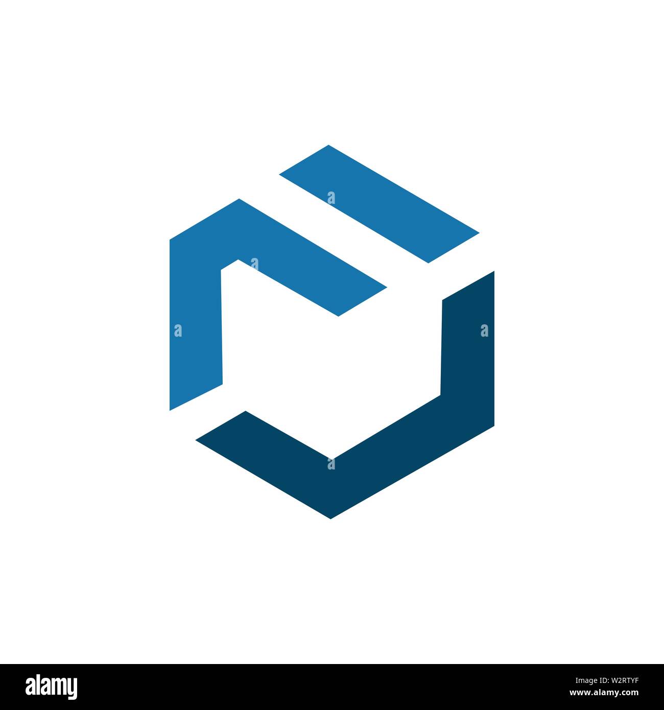 Simple Modern Initial Logo Vector CF Design Stock Vector Image & Art ...