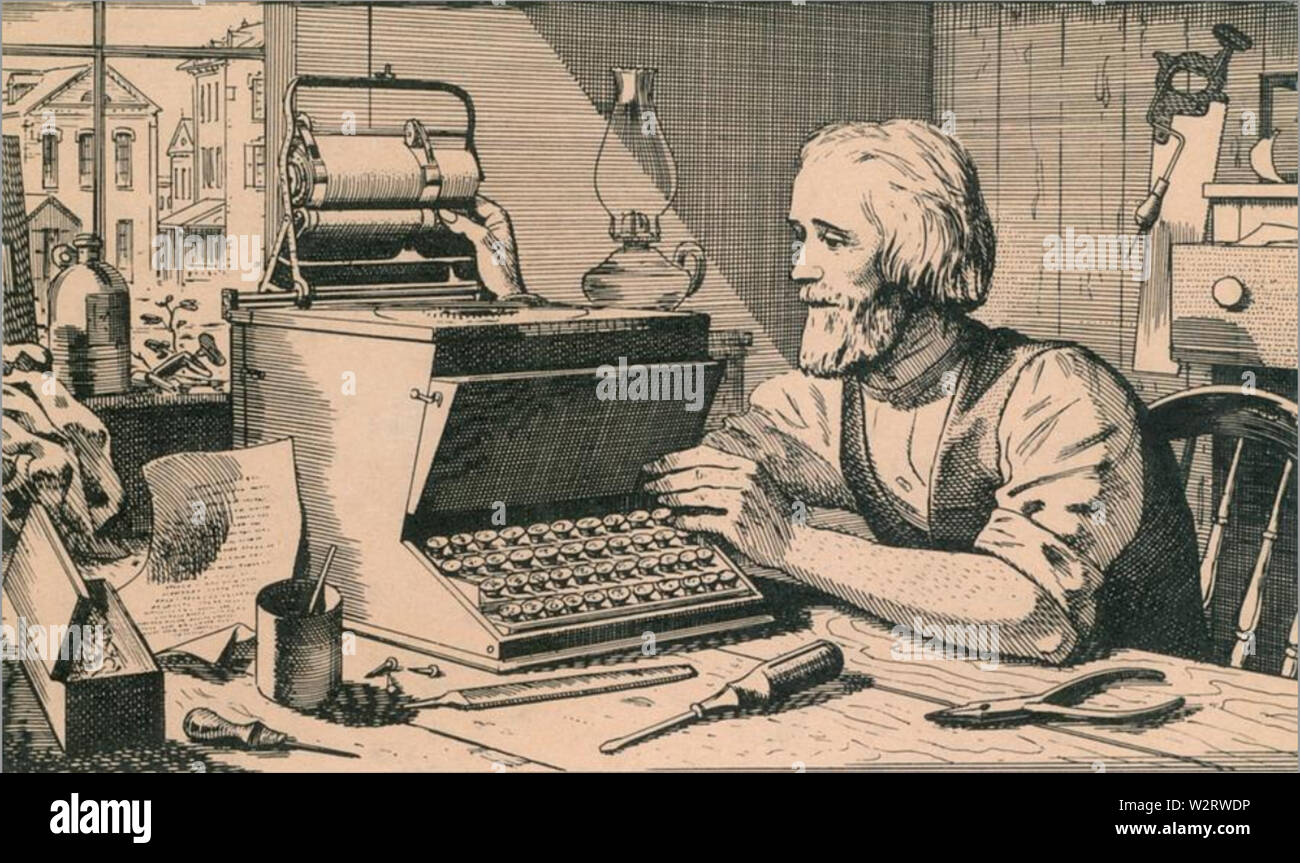 Christopher Latham Sholes artwork Stock Photo - Alamy