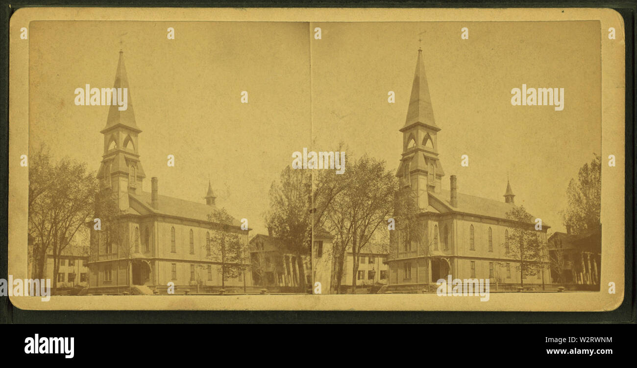 Church, Saco, Maine, by H L Webber Stock Photo - Alamy