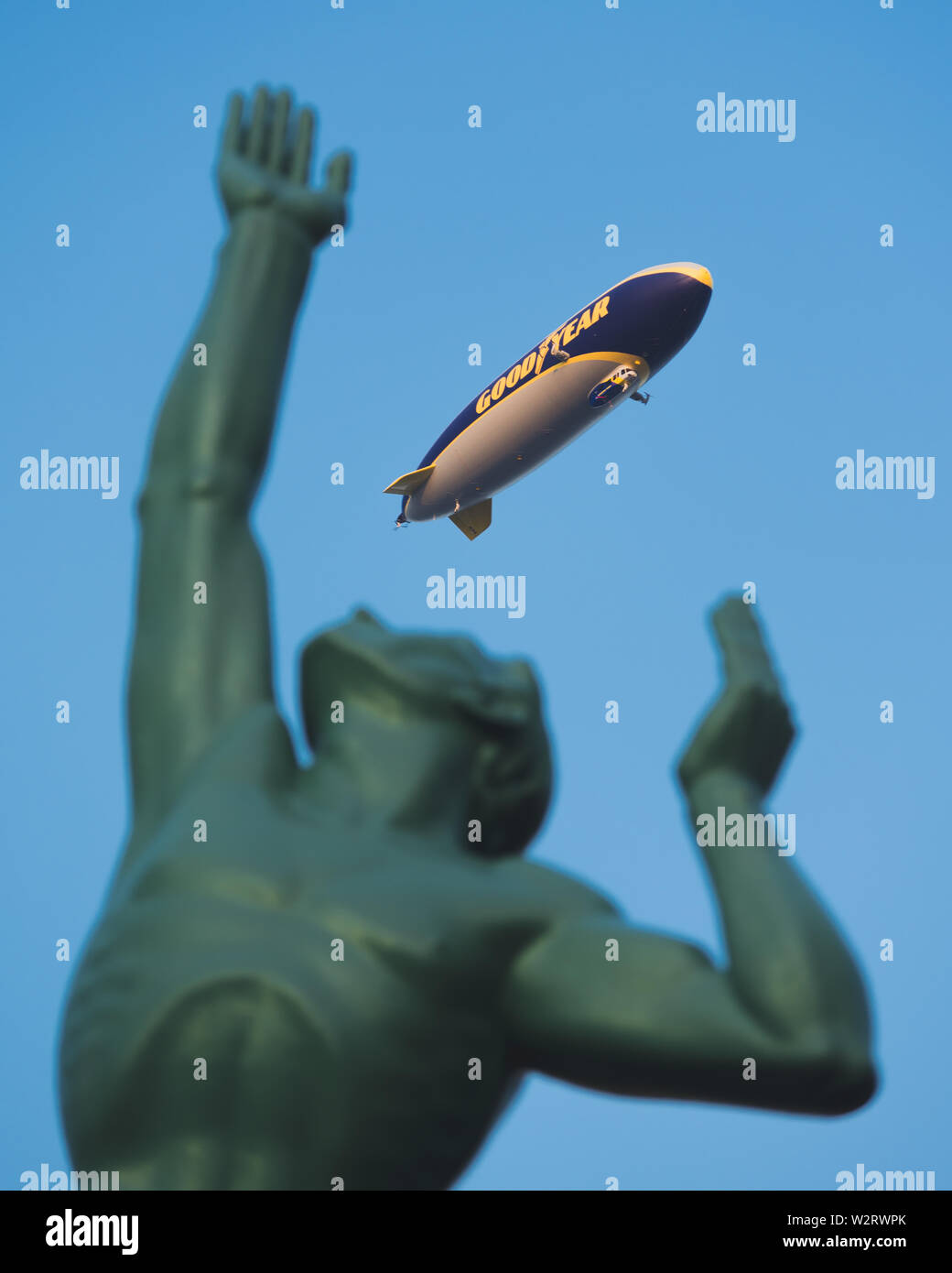 Goodyear blimp at night hi-res stock photography and images - Alamy