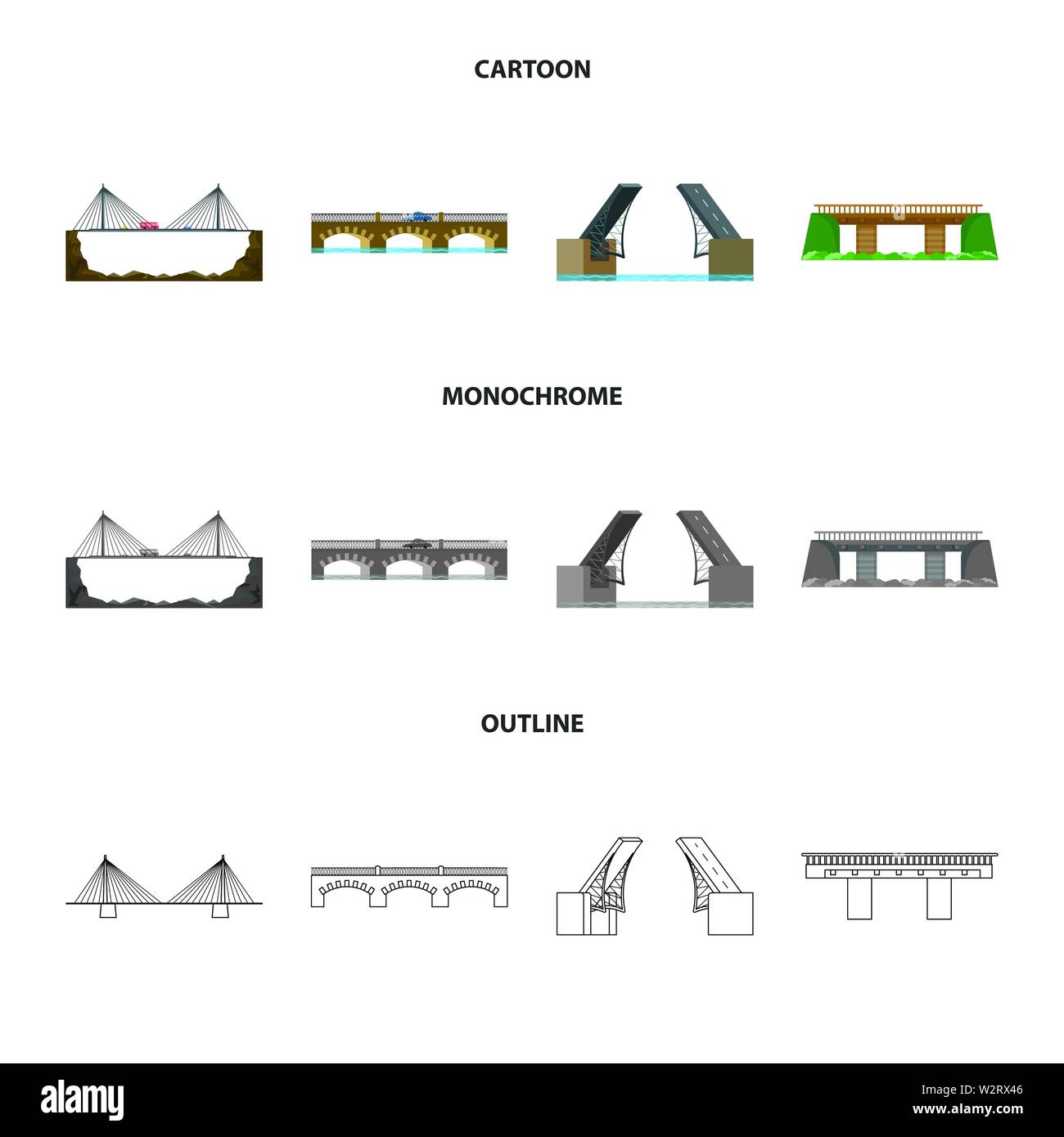 Vector illustration of connection and design sign. Collection of ...
