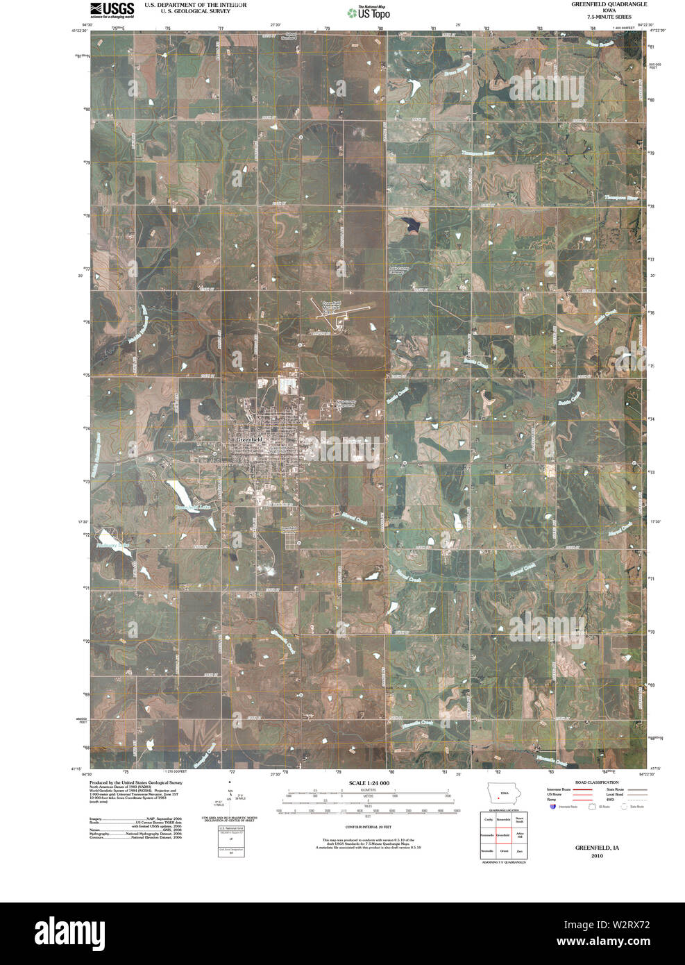 Greenfield iowa map hi-res stock photography and images - Alamy