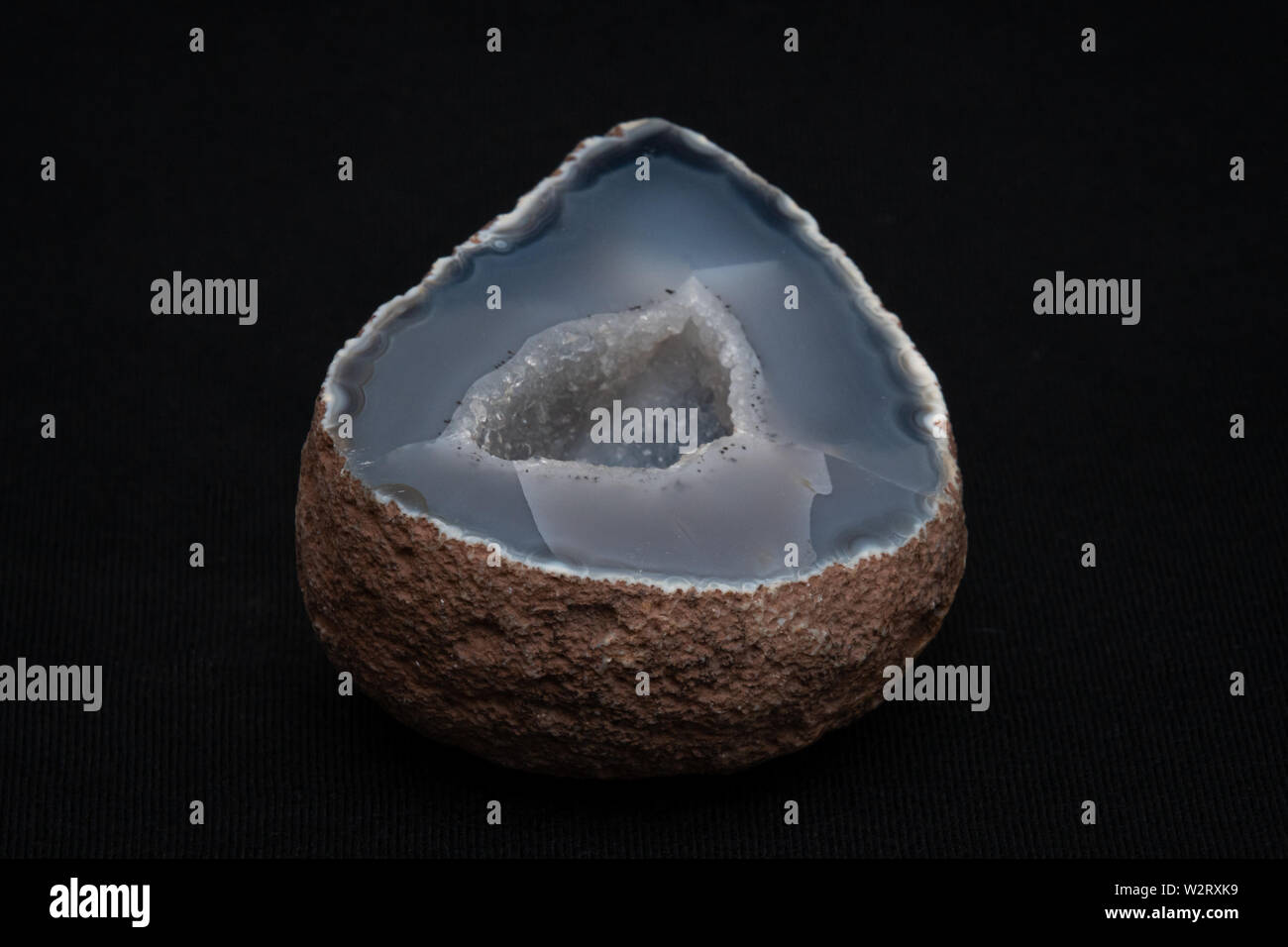 Geode blue colorful color gemstone precious mineral cut open Stock ...